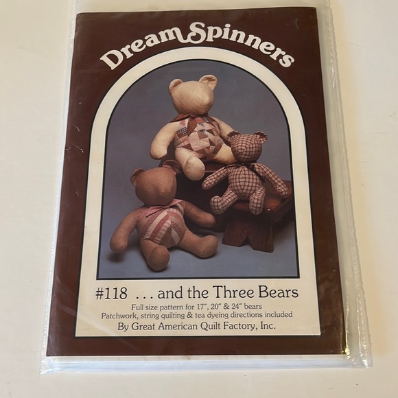 Other | Vtg The Three Bears Patterns 118 1985 Full Size Patterns | Poshmark